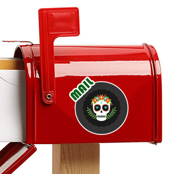 Ls Of Mexico Day Of Dead наклейка почтовый ящик