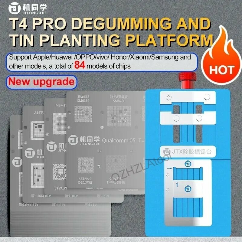 JTX T4 Pro Универсальная Платформа Для Удаления Клея С Чипов, Посадка Олова, Поддержка IP/Android CPU EMMC RAM 84 Модели Чипов С 14 Трафаретами