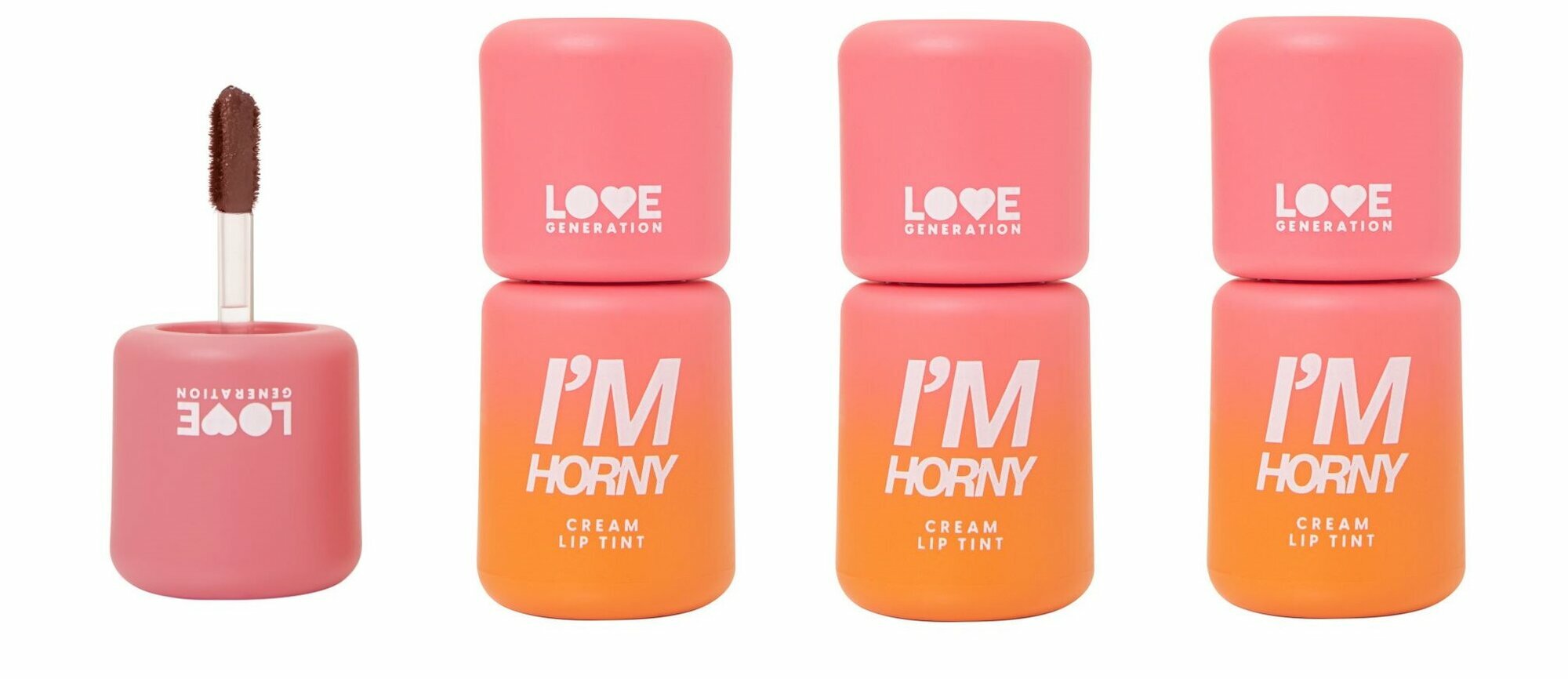 Тинт Love Generation кремовый для губ Lip Tint I'm Horny тон 06 Chillin Caramel коричневый, 3 мл - 3 штуки