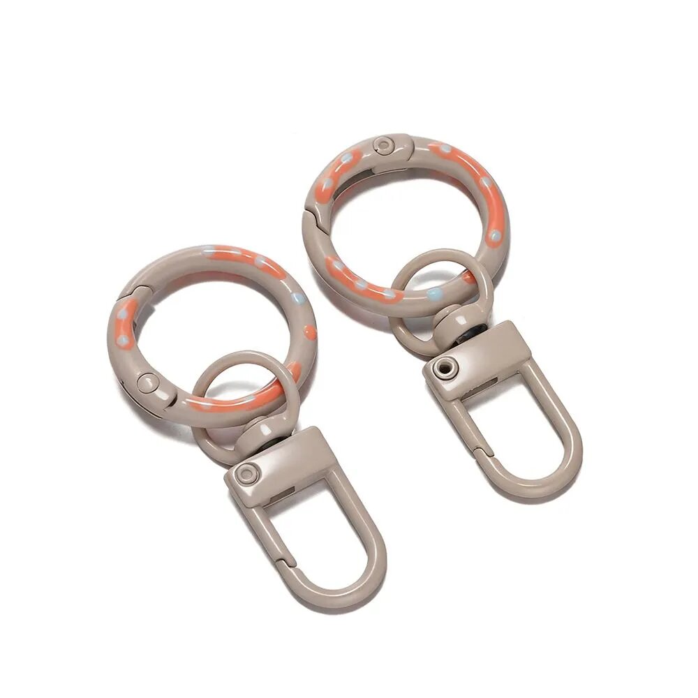 Брелочных колец с карабином,23.5*50 мм,1шт, Цвет хаки