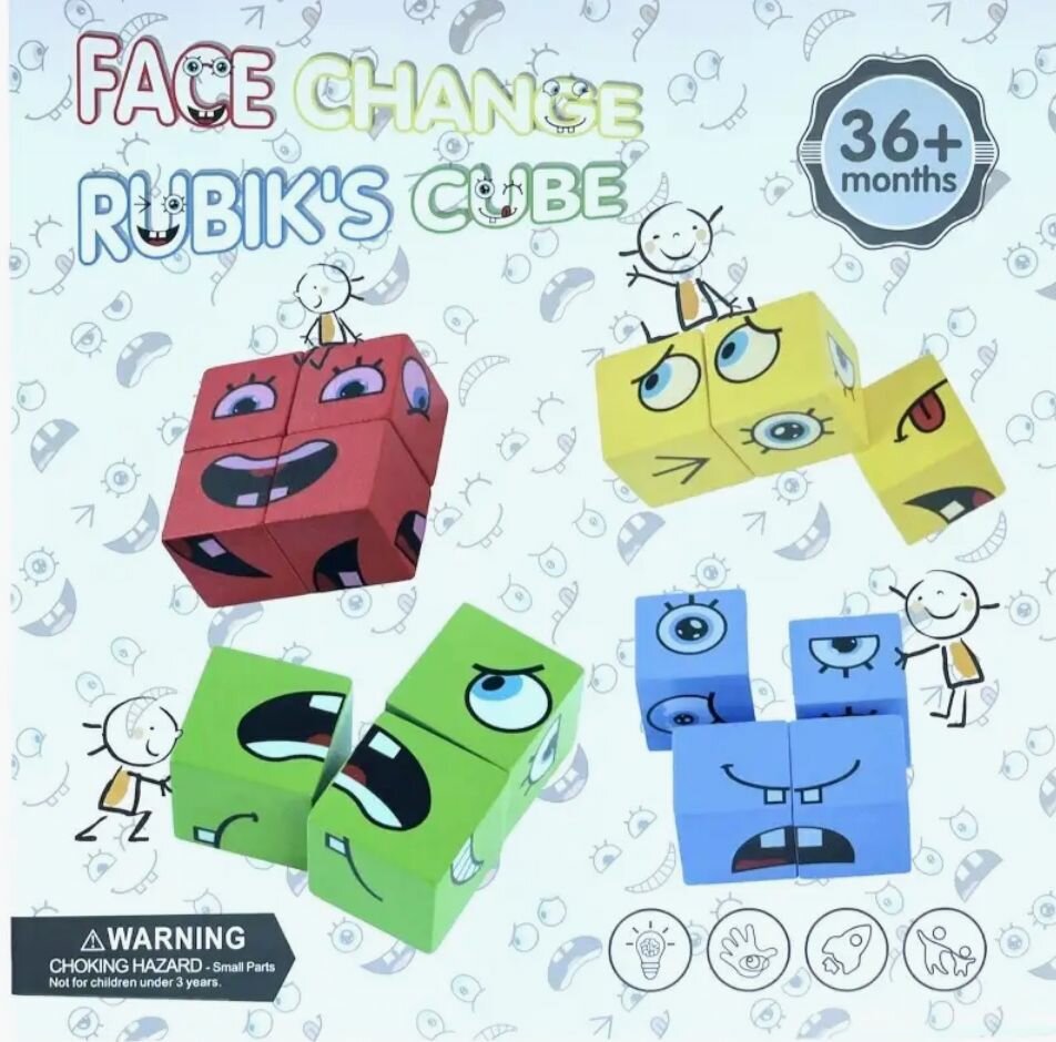 Развивающая игра"Кубики-эмоции"для детей