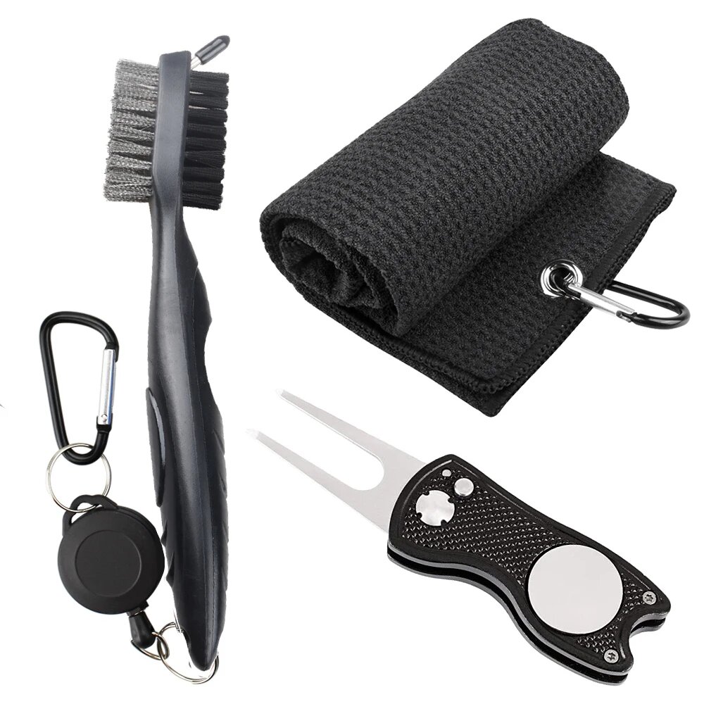 Набор для чистки клюшек для гольфа Golf Towel Microfiber Waffle Pattern