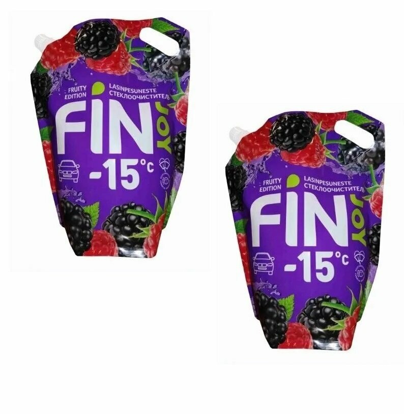 Автоочиститель Fin Joy Fruity Edition стекол(-15° C), 3 л дой-пак 2упаковки