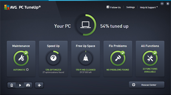 AVG PC TuneUp 2024 Key (1 Year / 10 PCs) | купить цифровой ключ для активации в России