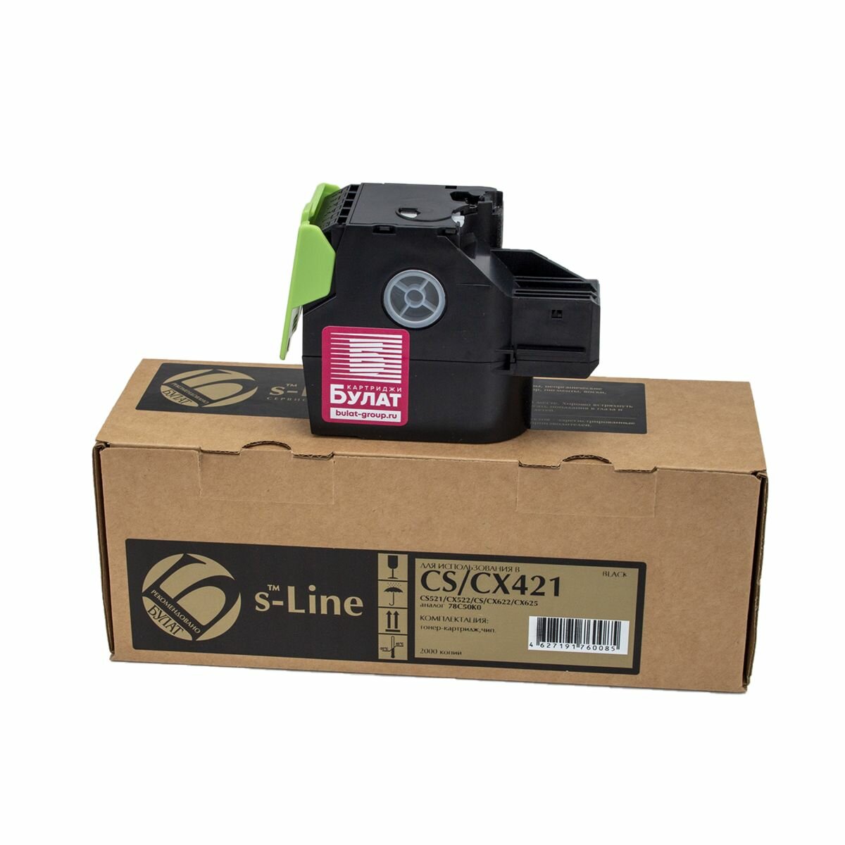 Тонер-картридж булат s-Line 78C50K0 для Lexmark CS421, CX421 (Чёрный, 2000 стр.)