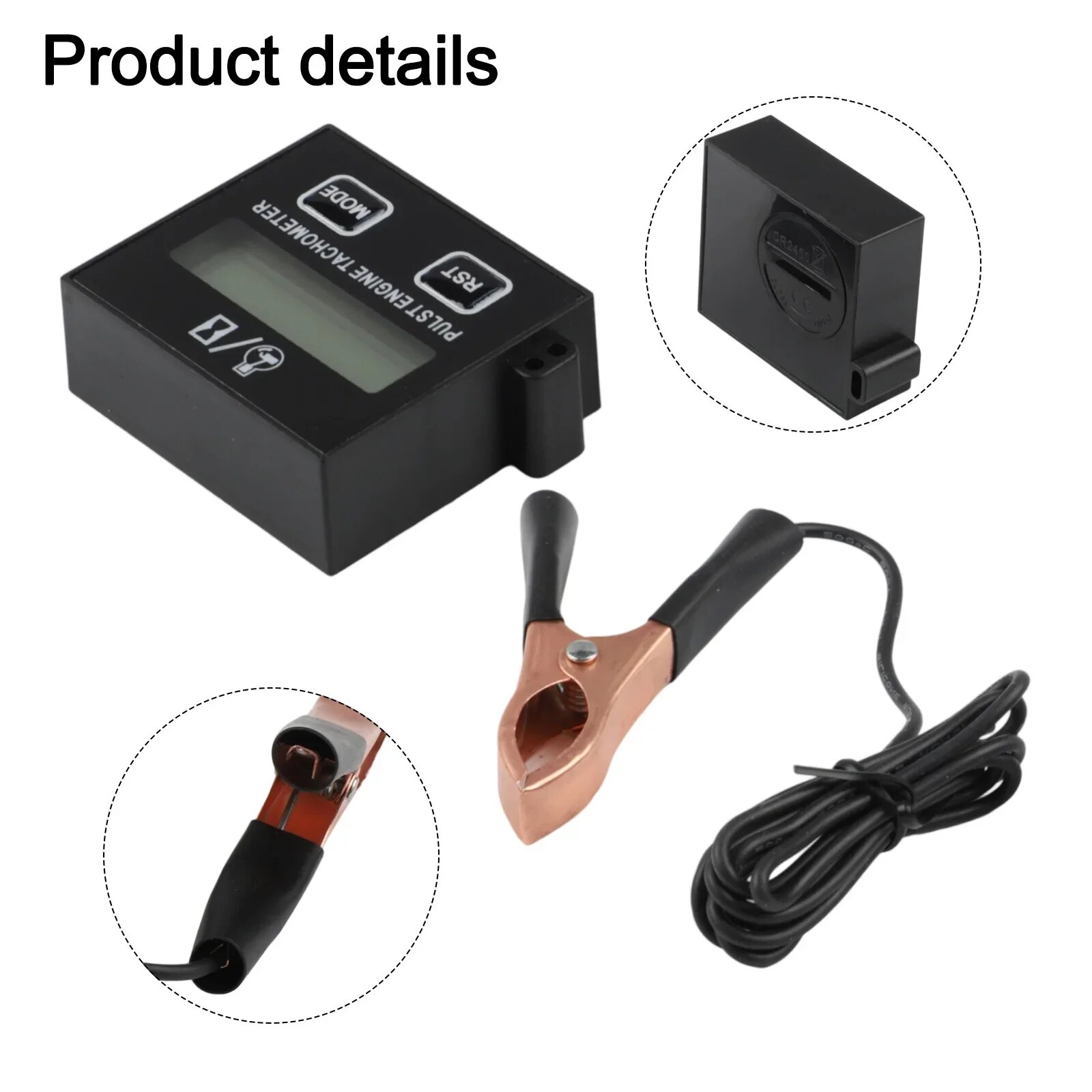 Для бензопилы, 2-тактный цифровой тахометр, как показано на рисунке, индуктивный цифровой тахометр, универсальное применение