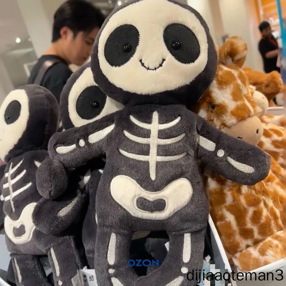 JELLYCAT Милая плюшевая игрушка-кукла Мягкая игрушка скелет для детей и взрослых Игрушка-антистресс