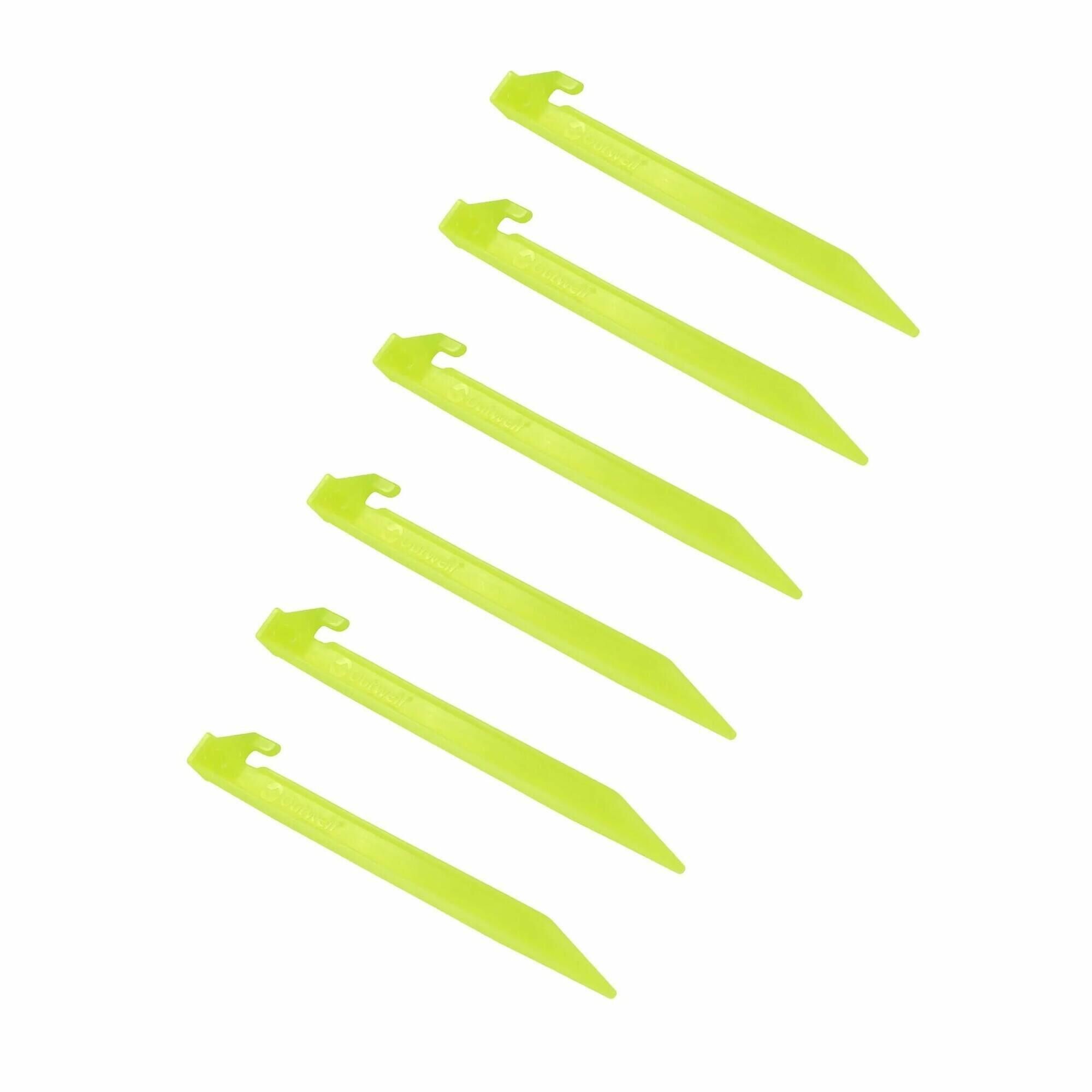 Пластиковые колышки для палаток Outwell Guyline Peg, Decathlon, Цвет: Светло-зеленый
