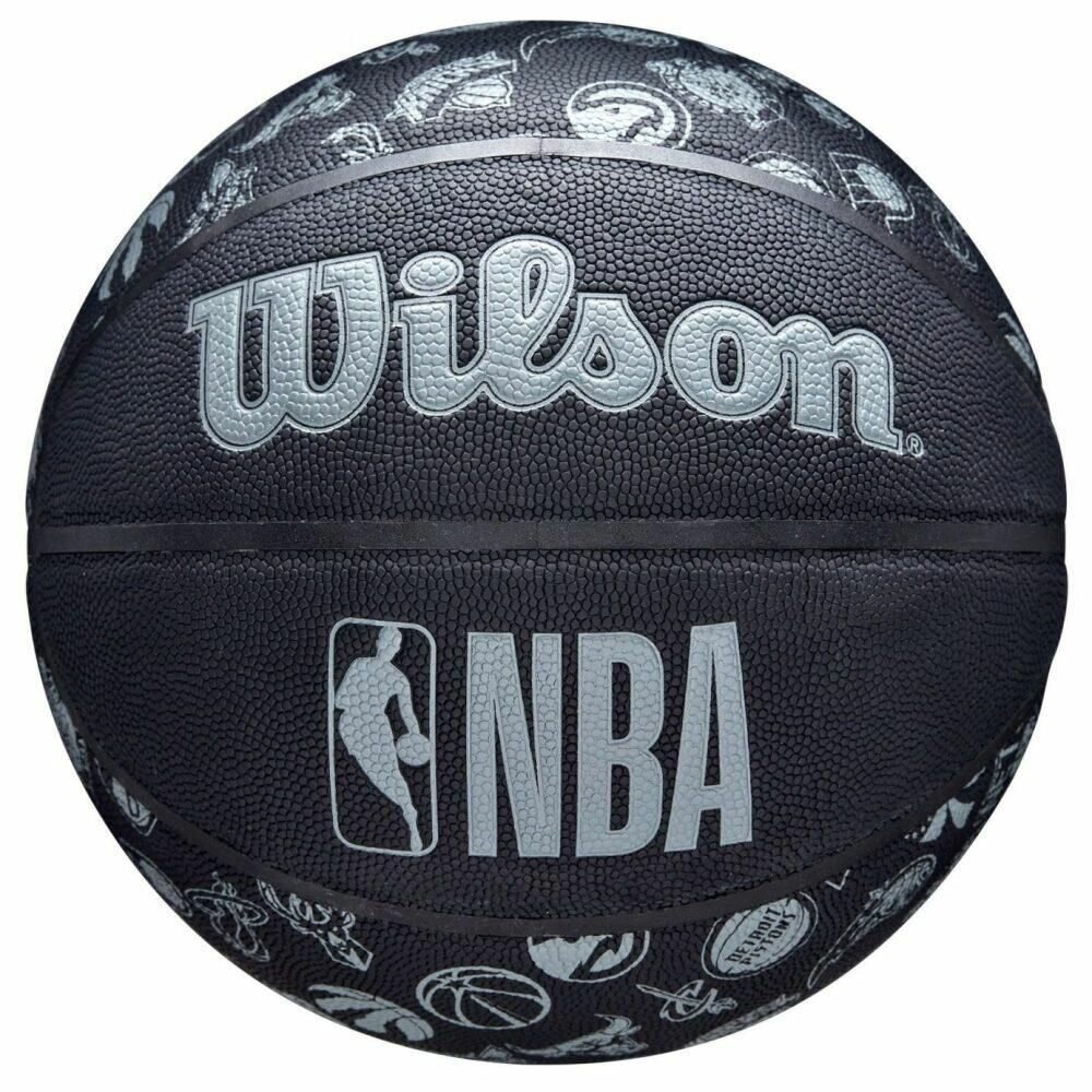WILSON NBA All Teams Баскетбол р. 7, Decathlon, Цвет: Черный / Черный, Размер: 7