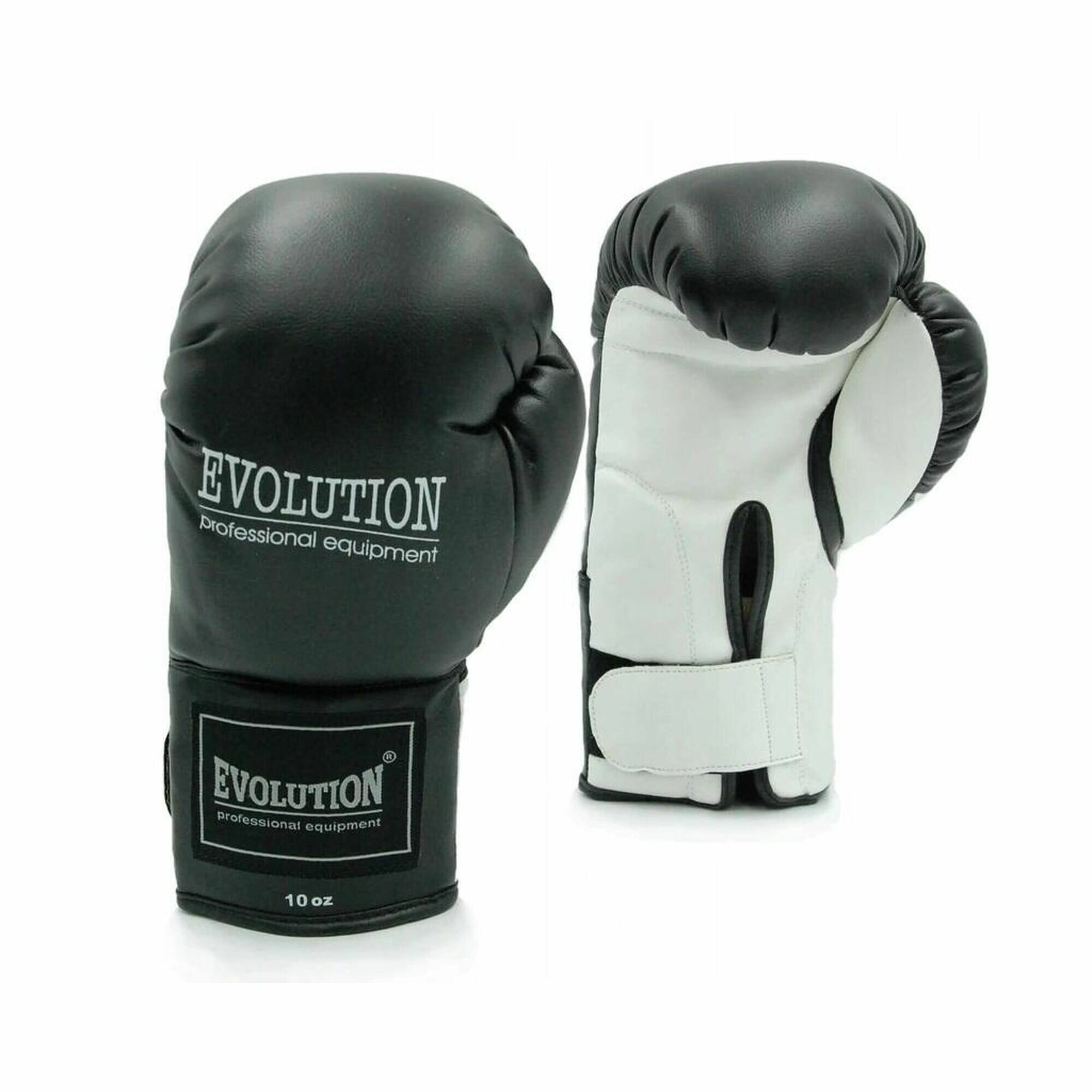 Боксерские перчатки Evolution Professional Equipment Basic Black, Decathlon, Цвет: Черное, Размер: 12 унций