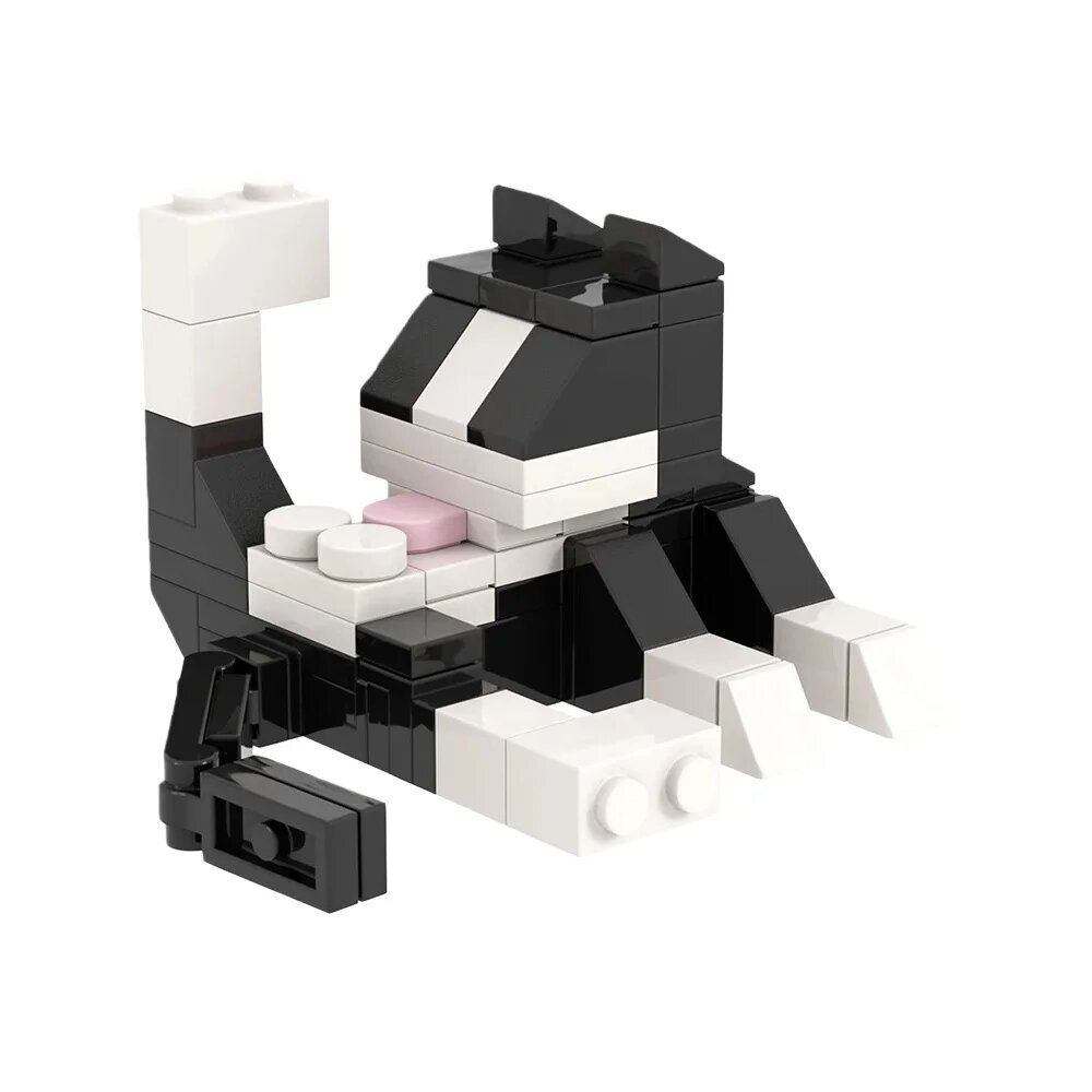 Конструктор "Кошка" MOC, 62 детали, черный, Cow cat