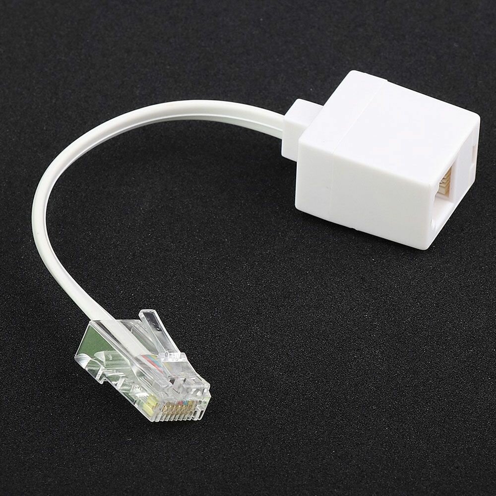 RJ45 в RJ11, сетевой кабель, адаптер, разветвитель, для телефона, 1 шт.