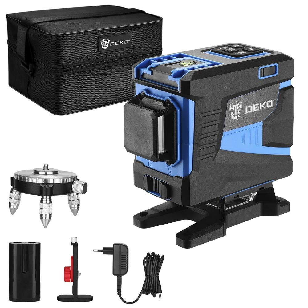 Уровень лазерный Deko LL12-HVR зеленый луч 20 м