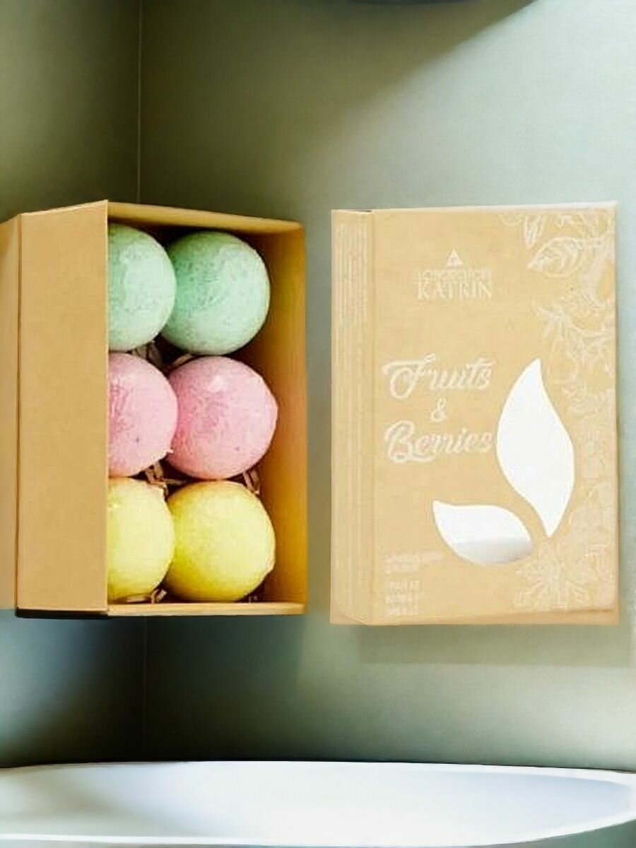 Набор бурлящих шаров для ванны LABORATORY Katrin Fruits & berries 6*40 г