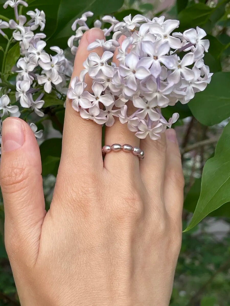 Кольцо, жемчуг пресноводный культивированный