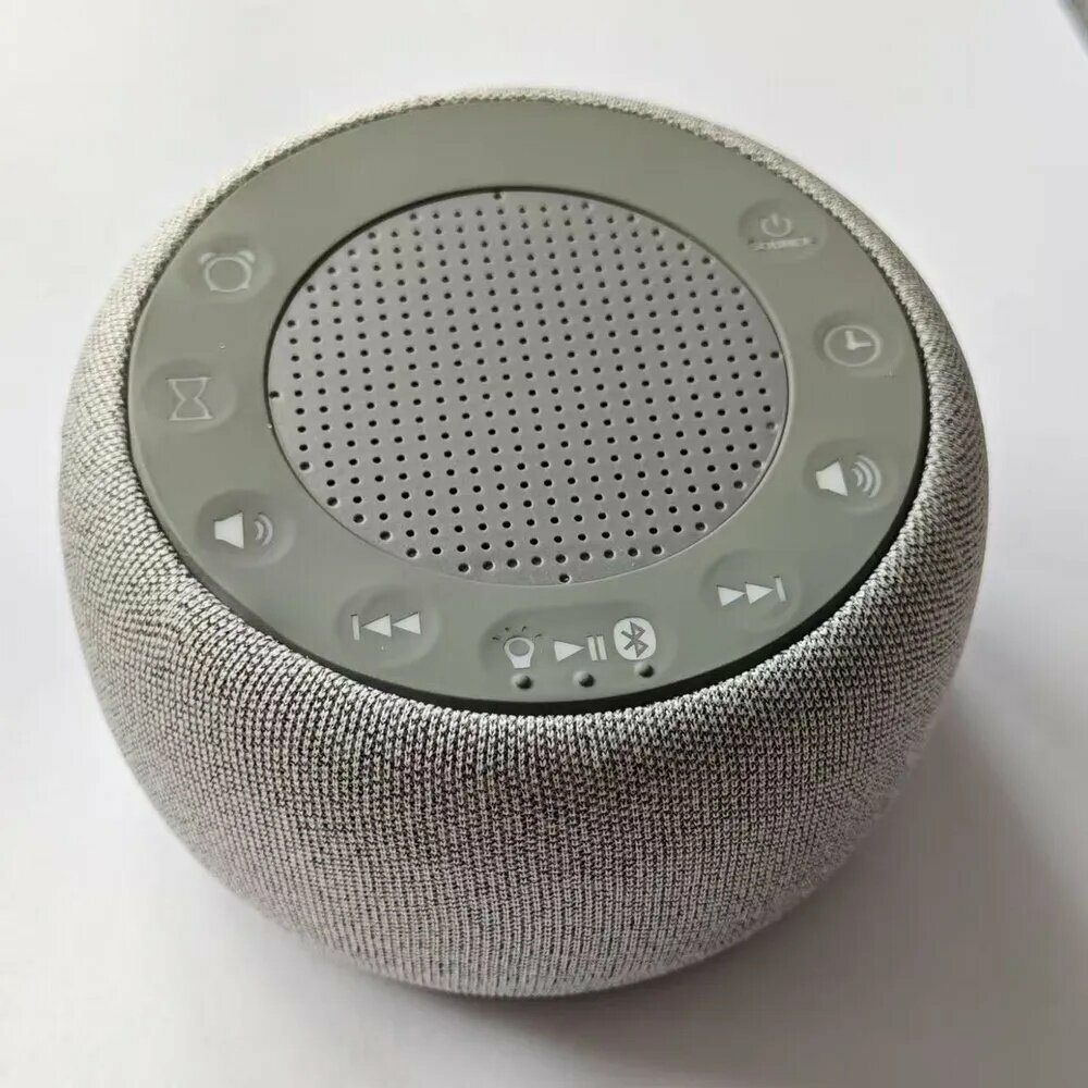 Белый шумовой аппарат устройство для сна, Bluetooth колонка, часы USB заряжаемый звукоспроизводитель, английская версия