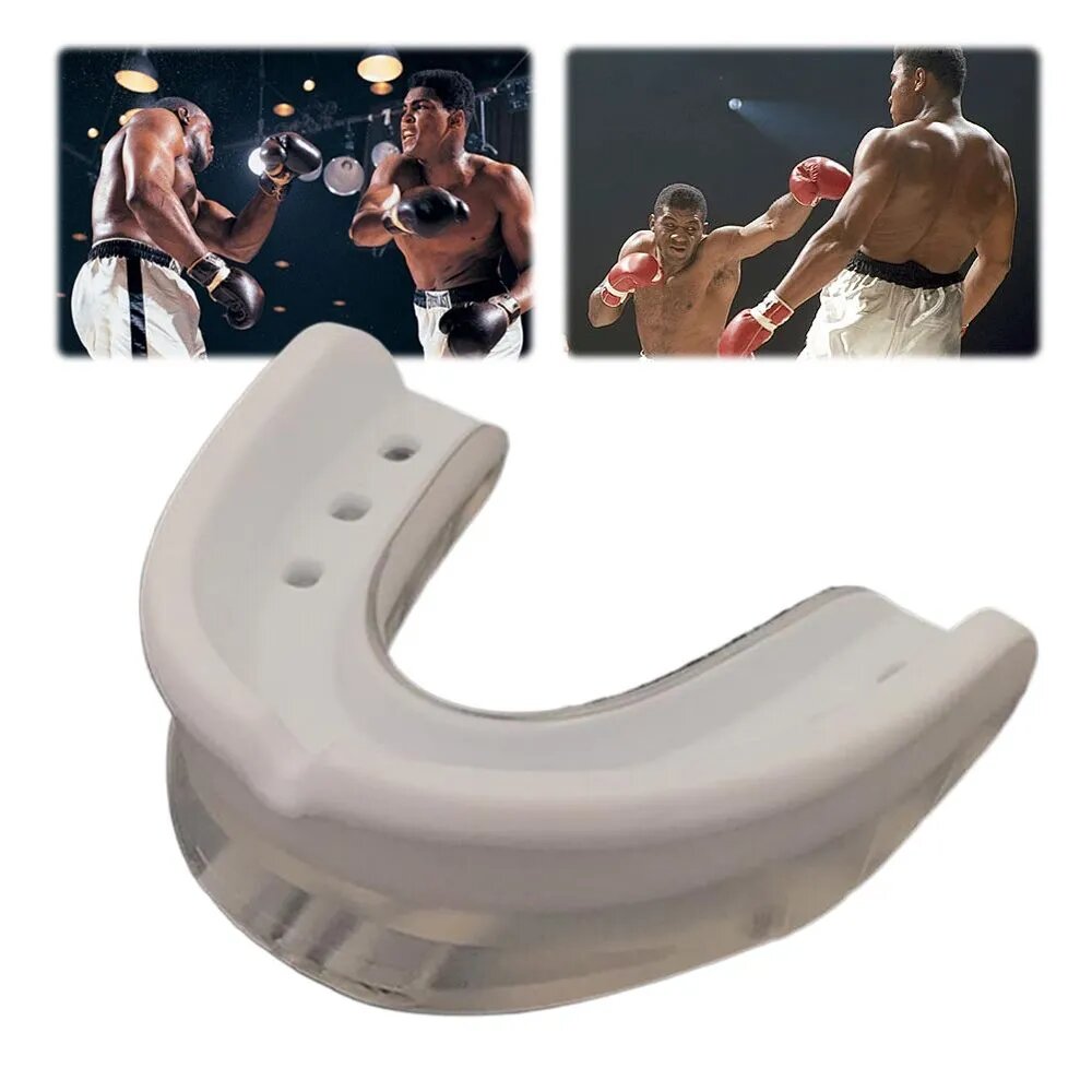 Капа для бокса защитная, белая, детская для тренировок и соревнований, ЭВ, размер упаковки 83 x 77 x 32 мм