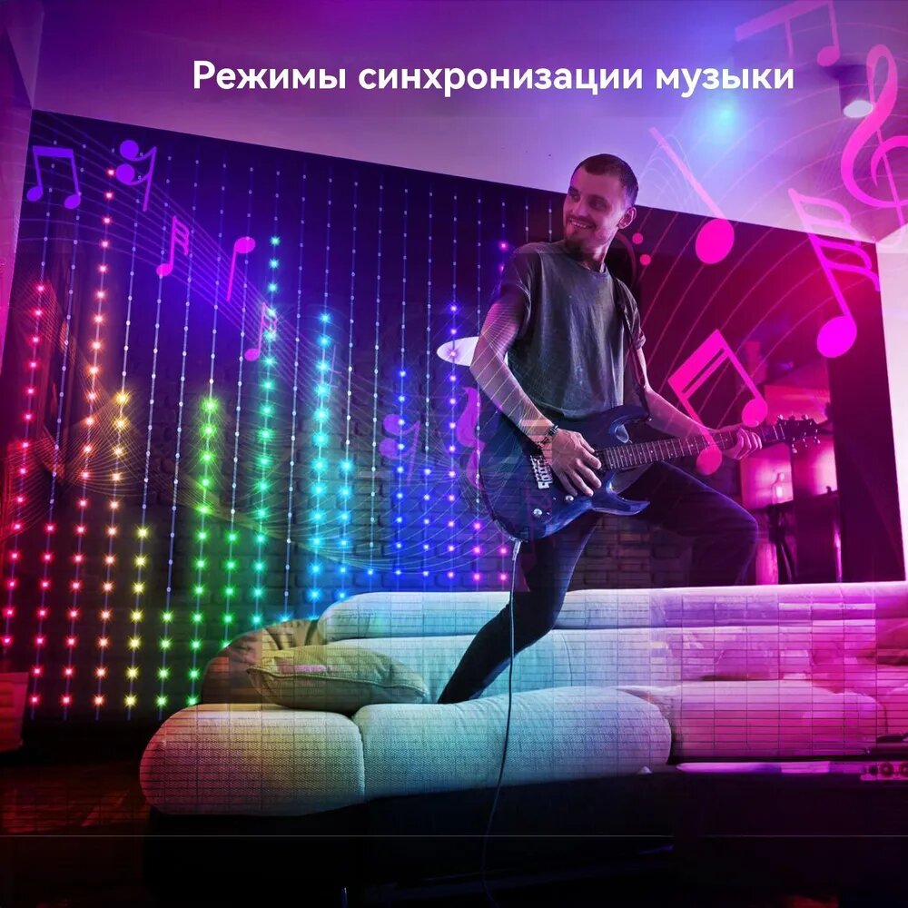 HongDiJia Электрогирлянда интерьерная Елочки Флуоресцентная, Люминесцентная (энергосберегающая) 400 ламп, 2 м, питание От порта USB, 1 шт
