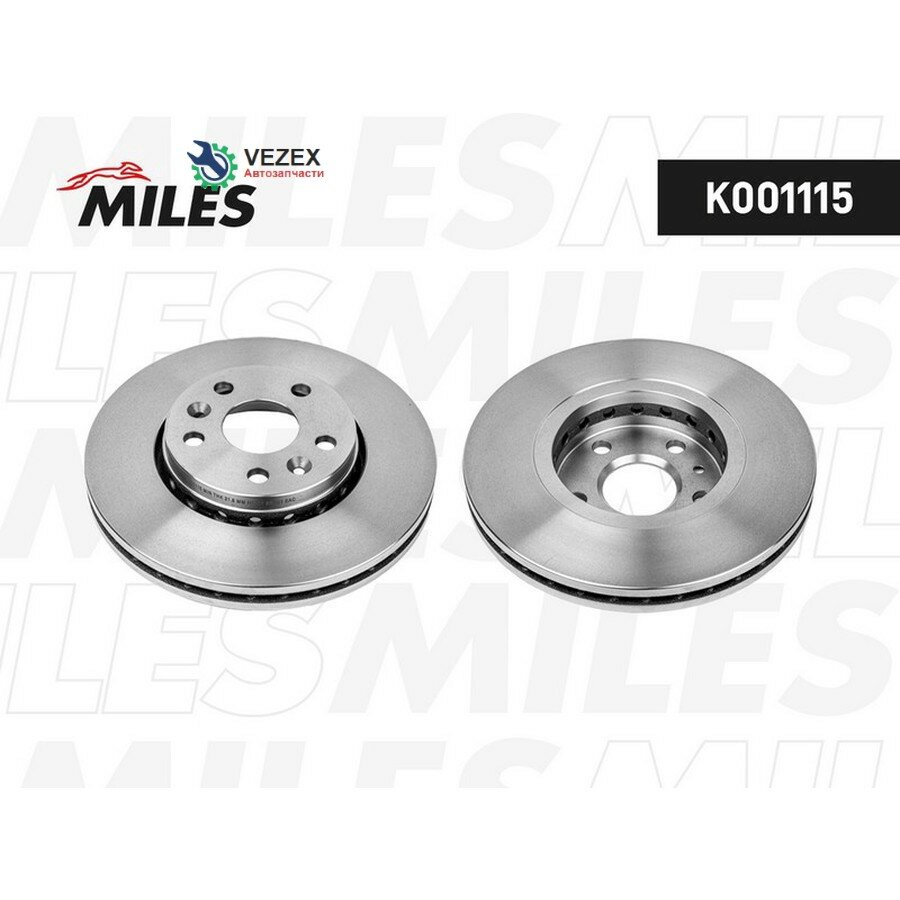 MILES K001115 Диск тормозной передний D280мм. RENAULT KANGOO 08- (TRW DF6110) K001115 2шт
