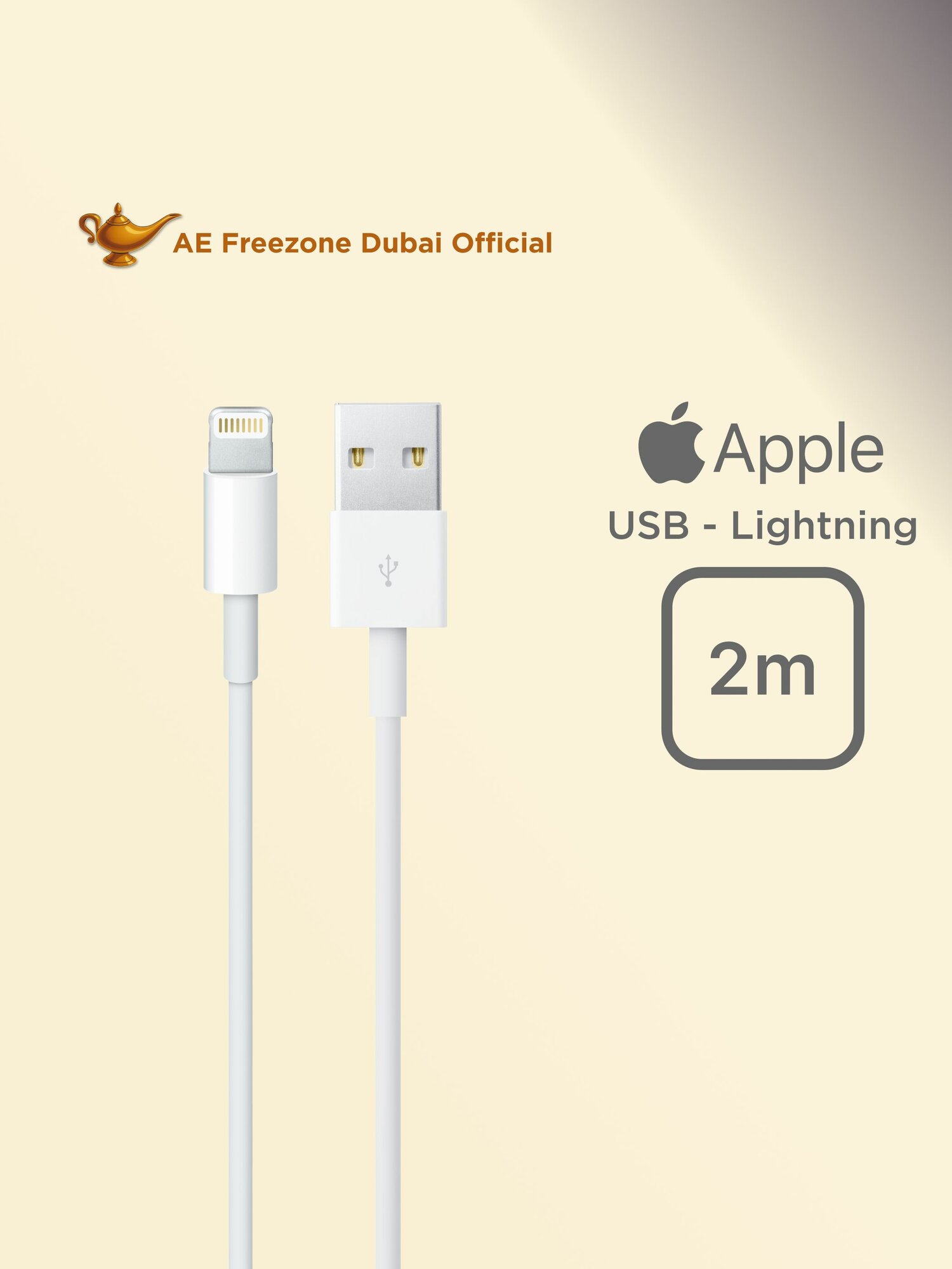 Кабель Apple USB - Lightning 2m (арт. MD819), цвет White (Белый)