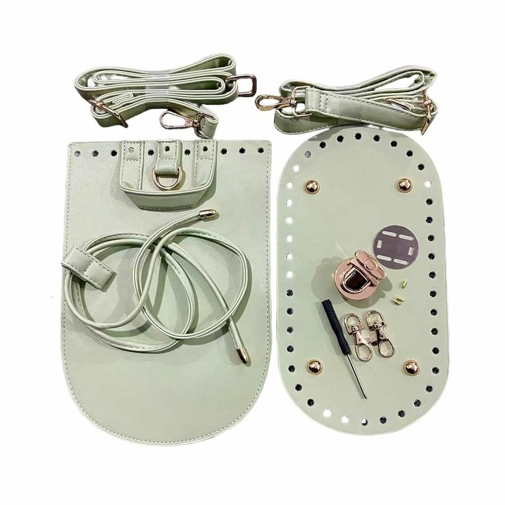 Набор для вязания сумок крючком, Мятно - зеленый