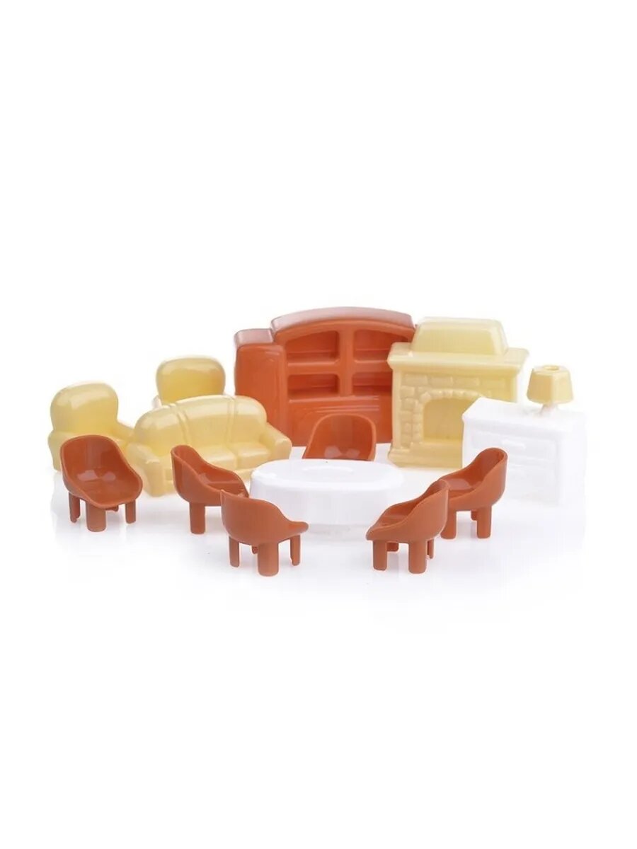 Набор мебели для кукол №4 (13 элементов) (в пакете)