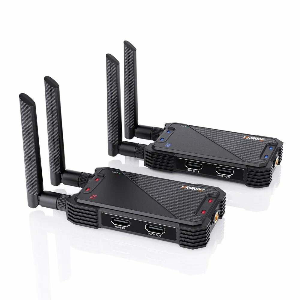 VRRIIS Беспроводной HDMI-передатчик и приемник WL081 (1TX+1RX), видеопередатчик 1080P Full HD с приставки на телевизор/проектор, поддержка ИК-сигнала, передача на расстояние 400 м/1312ft
