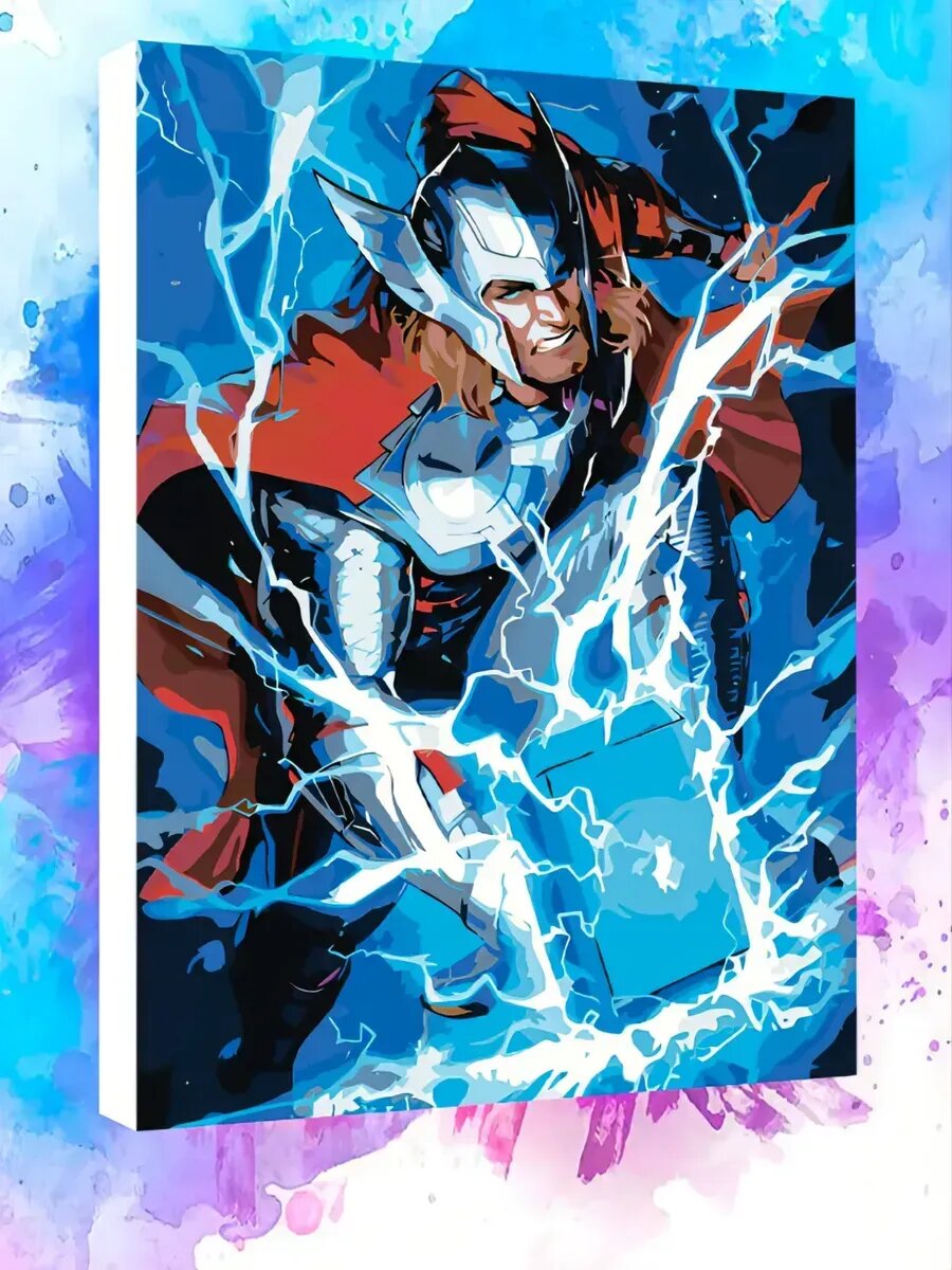 Картина по номерам Тор Марвел Marvel