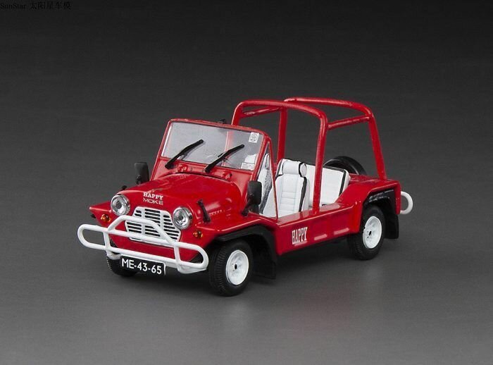 Модель автомобиля Vitesse в масштабе 1:43 1986 MINI MOKE Макао Экскурсионный автомобиль в комплекте с дорожным знаком и фигуркой