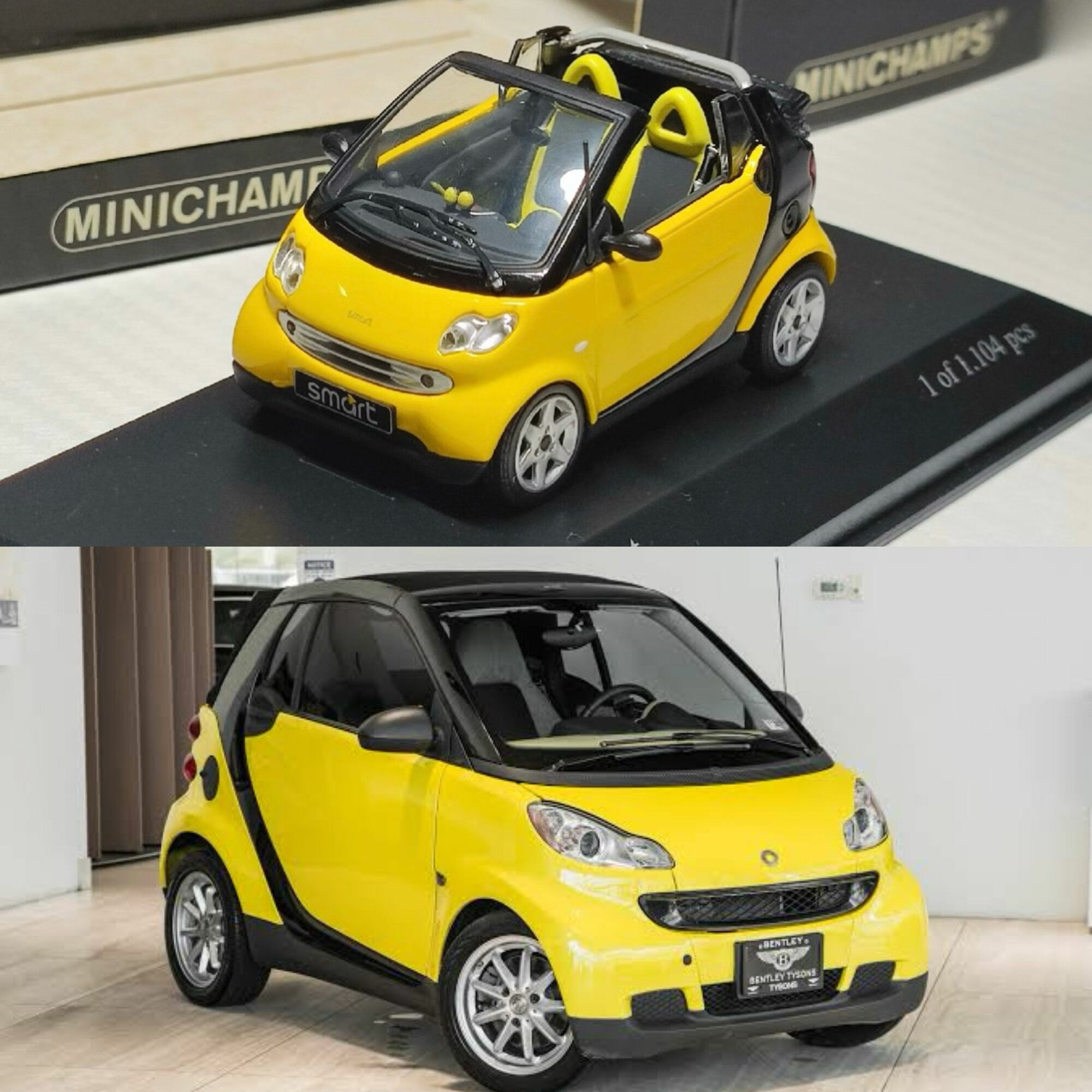 Minichamps Mercedes-Benz Smart Fortwo 2005 Кабриолет Масштаб 1:43 модель автомобиля
