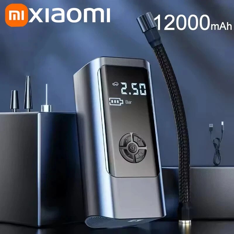 Xiaomi 12000 мАч беспроводной проводной портативный автомобильный воздушный Wireless 12000mAH