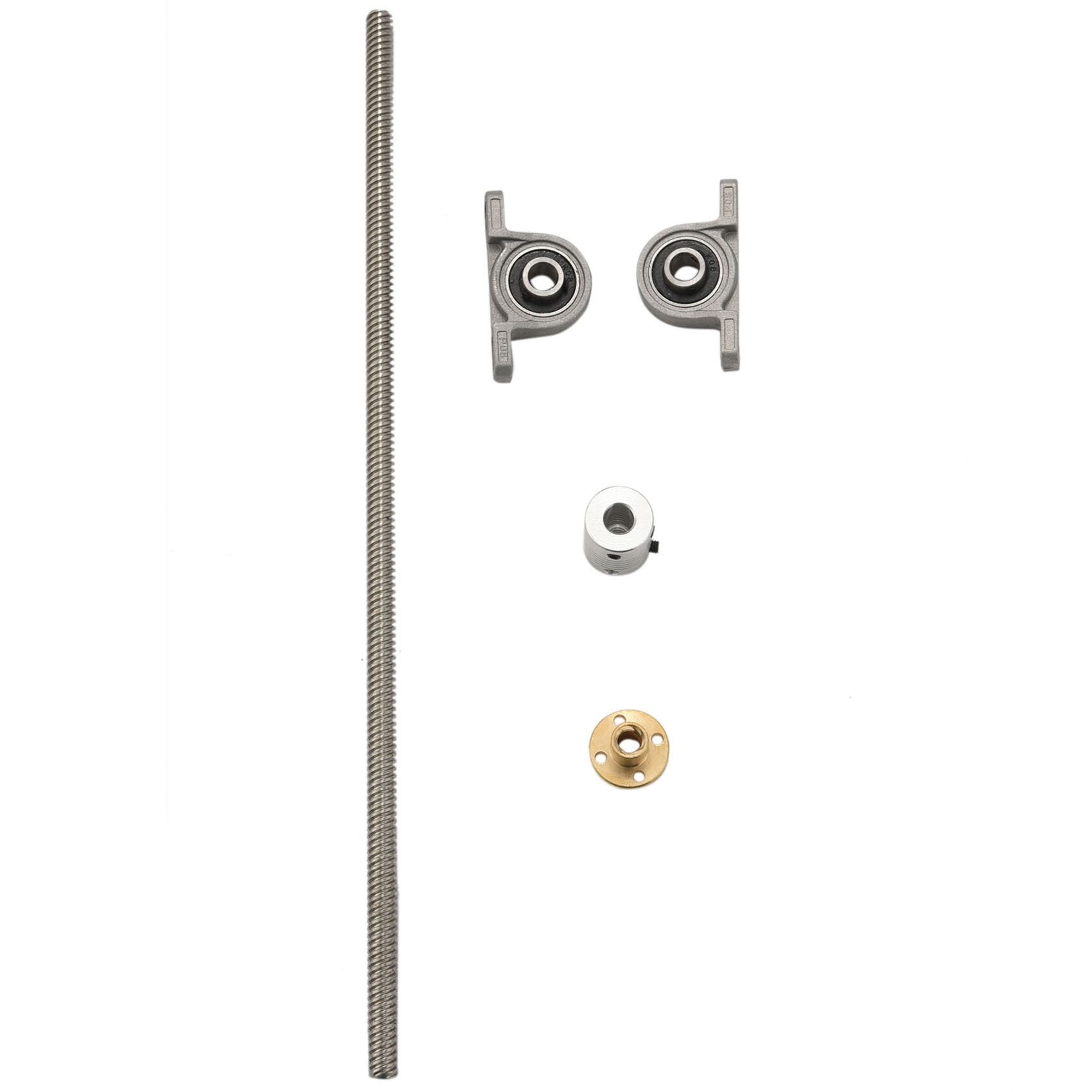 Набор ходовых винтов T8, 300 мм, 8 мм, ходовой винт + медная гайка + муфта + опорный блок для 3Dпринтера