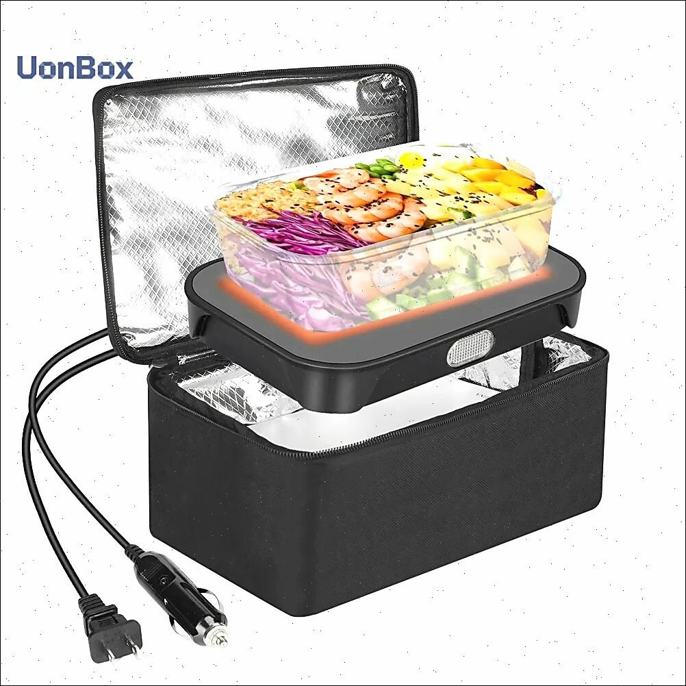 Ланчбокс электрический с подогревом - 24v герметичный контейнер для пищи с функцией термоса и подогрева еды в офисе и автомобиле, с сумкой переносной, Рождественский подарок