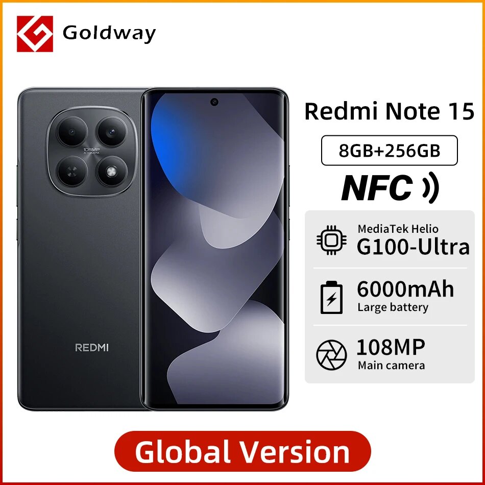 Смартфон Xiaomi Redmi Note 15 4G, 8/256ГБ, global