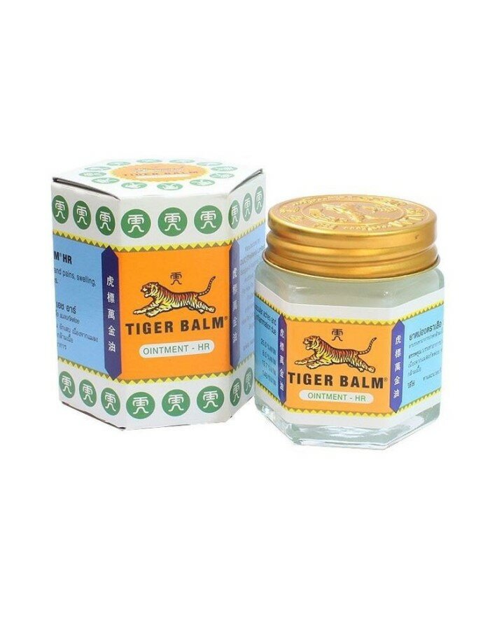 [TIGER BALM] Обезболивающий тигровый тайский бальзам белый Tiger white balm, 10гр