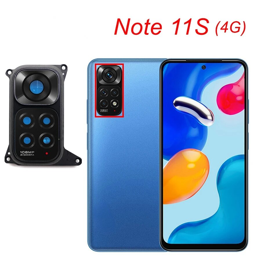 Стекло для задней камеры Xiaomi Redmi Note 11 Pro 5G 11T 5G 11 S 11E 11SE 11 SE, Note 11S With Frame