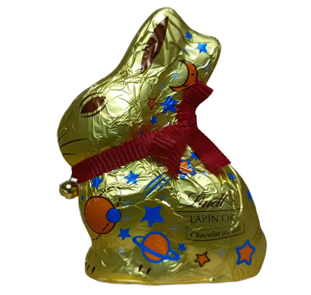 Большой шоколадный заяц Lindt Gold Bunny (молочный ), 200 гр, Германия.
