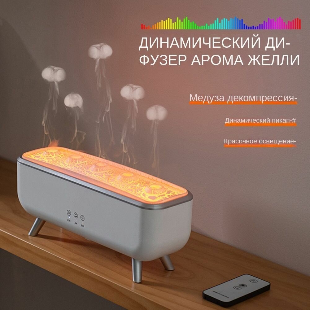 Эксклюзивный аромадиффузор Медуза с RGB подсветкой, большим резервуаром, таймером и пультом