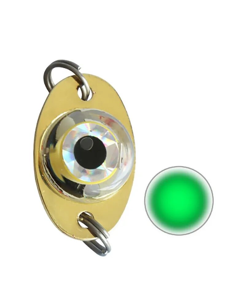 Электронная приманка, блесна светодиодная, моргающая блесна, мигалка на форель, 1шт.-зеленый