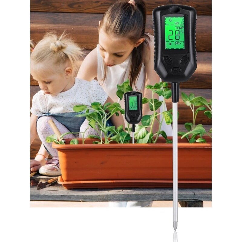 Детектор почвы "четыре в одном", температура освещенности, гигрометр почвы, измеритель pH почвы, тестер ph-метра