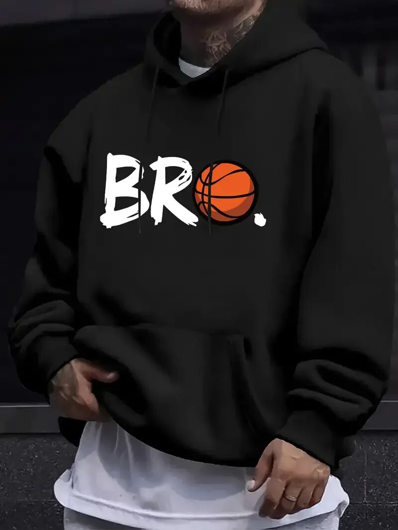 Мужская флисовая толстовка Bro ярко-красного цвета Черный, XXL, 2