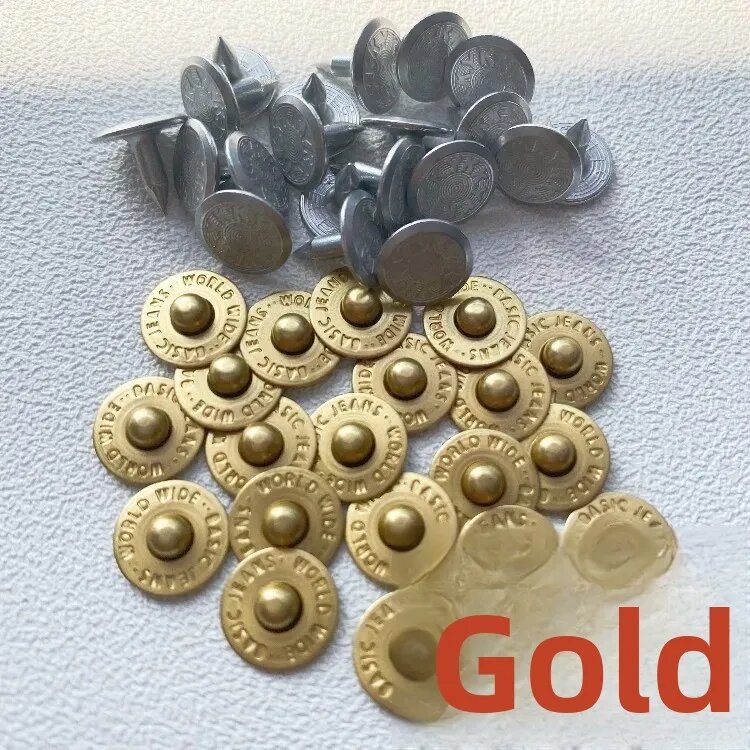 Декоративные заклепки YKK 9.5 мм, gold, желтые