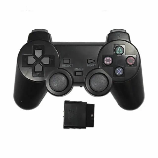 Bluetooth Беспроводной Геймпад Контроллер Для Sony PS2 2.4G Вибрация Контроллер Для Пластика 2 Джойстик, черный