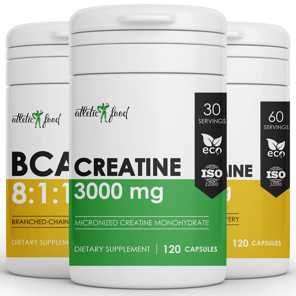 L-Glutamine + Micronized Creatine + BCAA 8:1:1 - 120/120/120/ капсул