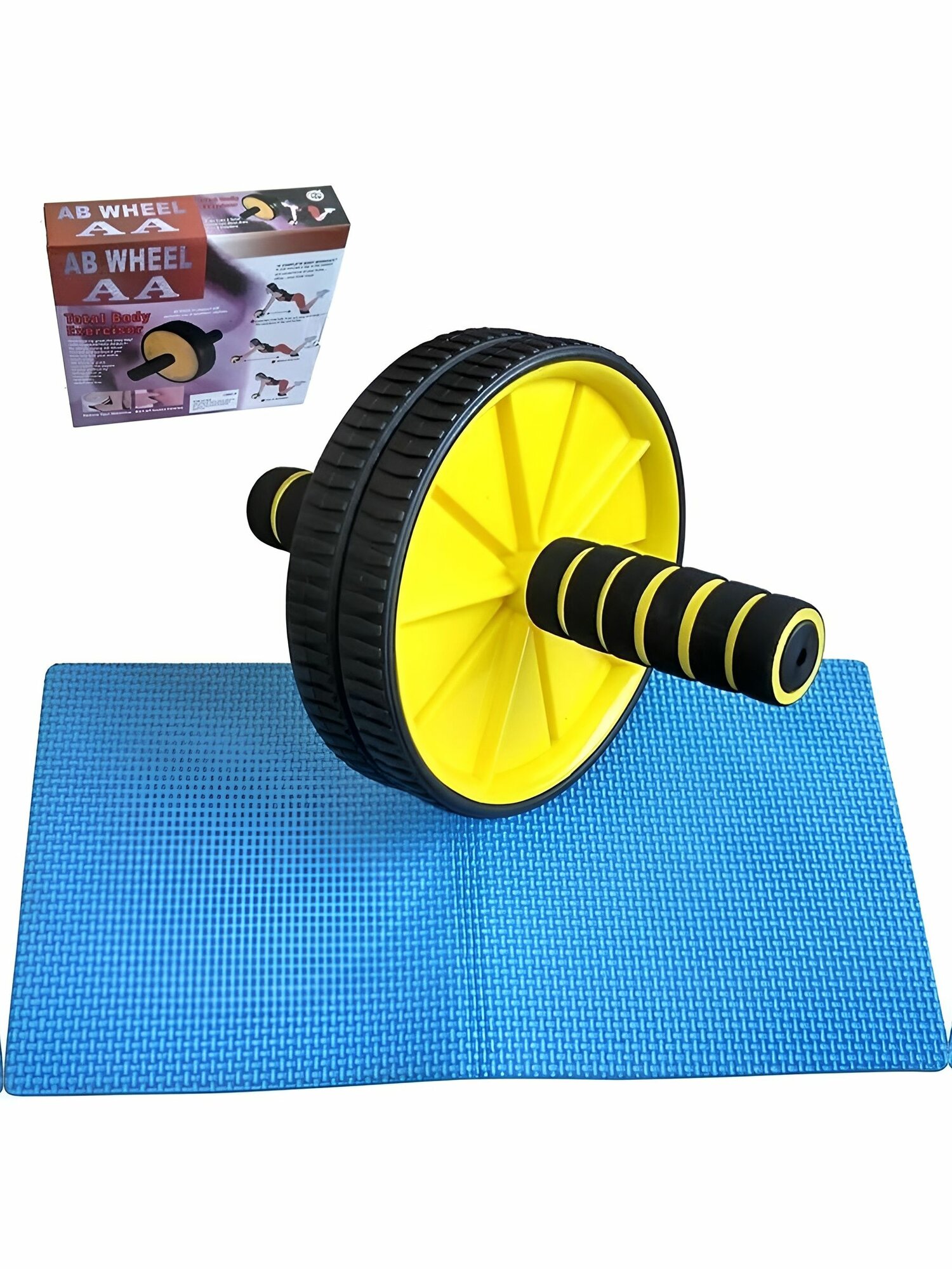 Ролик гимнастический 2-х рядный СХ C28951-С с неопреновыми ручками