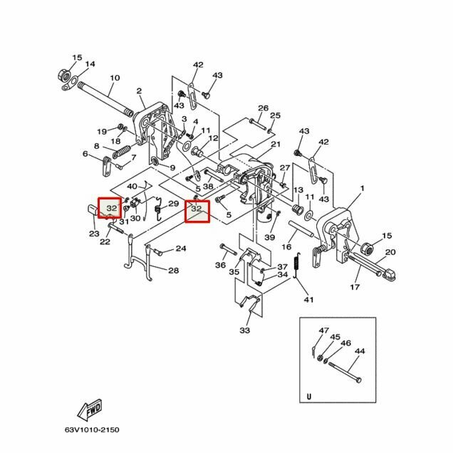 Кольцо стопорное Yamaha 2-250, F6-25 (99080-05600) (Производитель Yamaha)