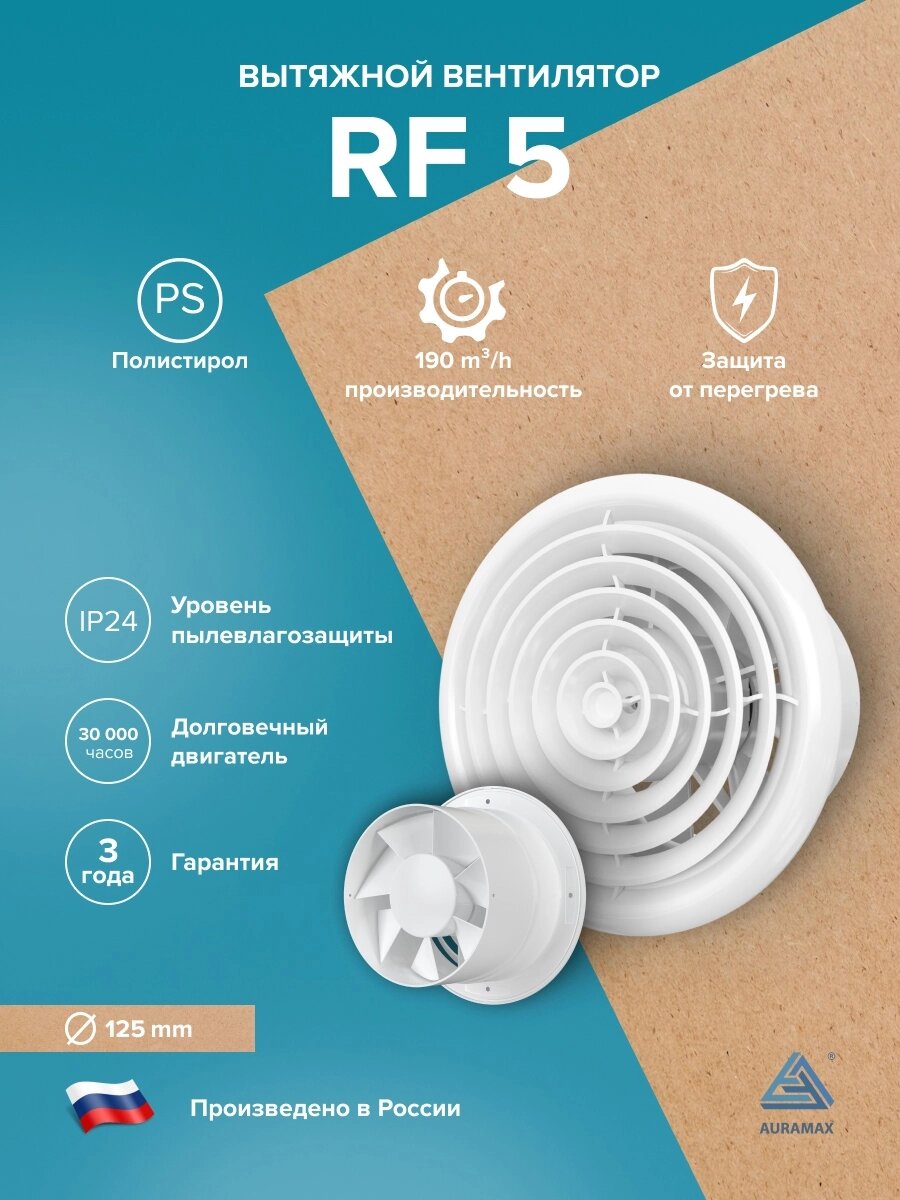 Вентилятор накладной RF D125 AURAMAX