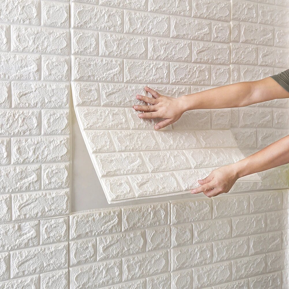 Водонепроницаемые обои-панели ctzszzmm 35х30 см white, 10pcs 35X30cm