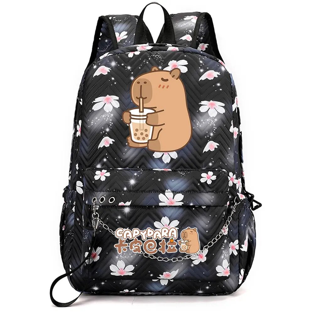 Рюкзак Капибара для мальчиков и девочек, детские сумки для книг в школу, мужские и женские 32