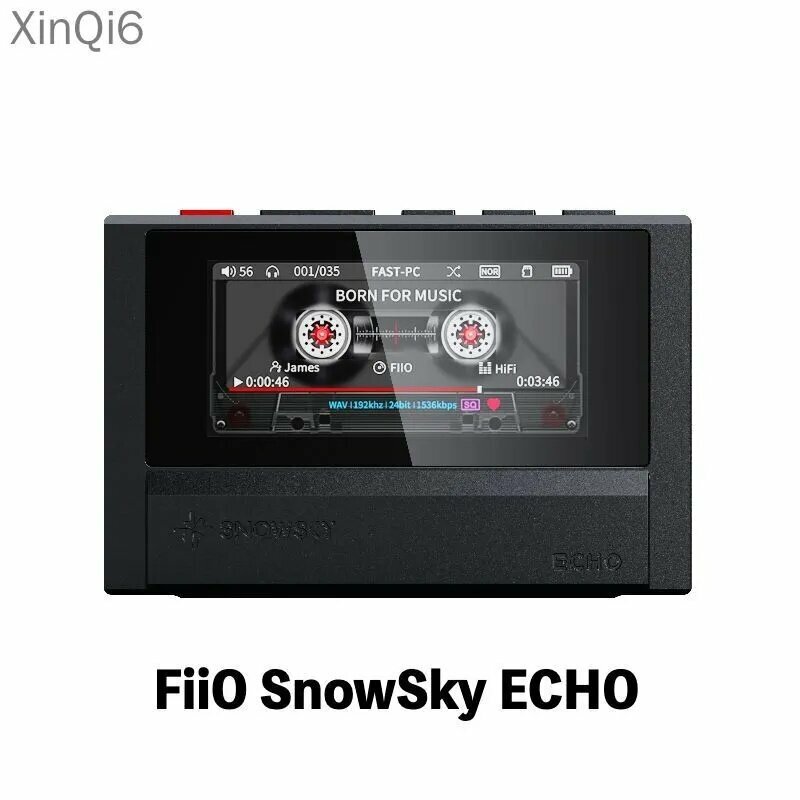 MP3-плеер iIO SnowSky ECHO, Hi-Fi, двойной ЦАП, 2,39-дюймовый экран, черный